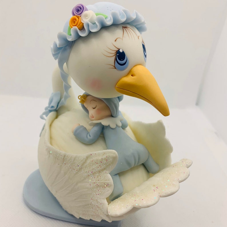 Stork and Baby.cake Topper. | Etsy