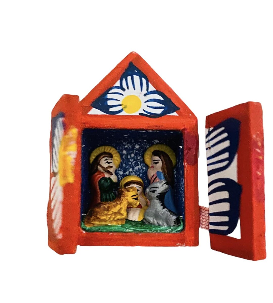 Small Peruvian Retablo With Nativity Scene, Small Decor, Indoor ...