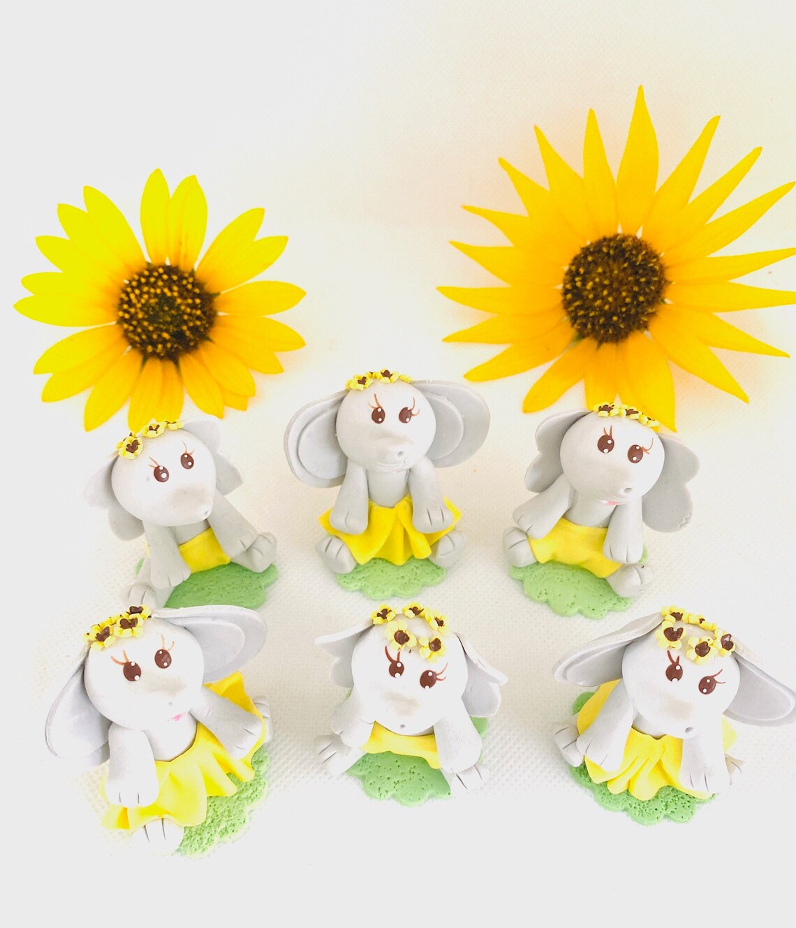 Elephants and Sunflower Set. | Etsy