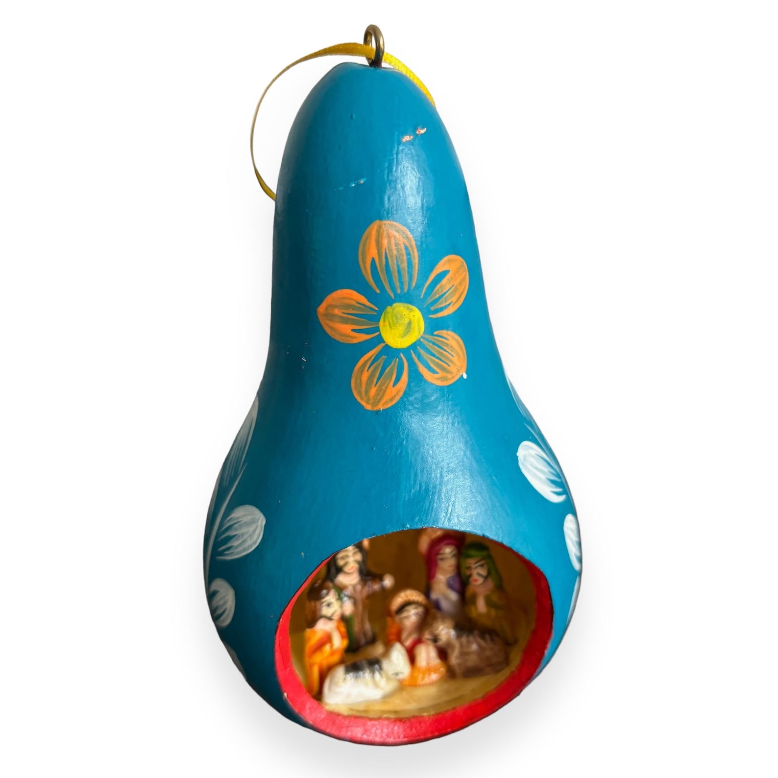 Gourd Christmas Ornament: Handmade Nativity Scene, Peruvian Decor - Etsy