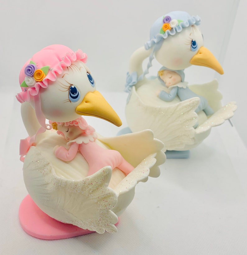 Stork and Baby.cake Topper. | Etsy