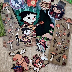 Ollie the Ferret Mini Print - Cottagecore - Forestcore - Cozy - Polecat ...