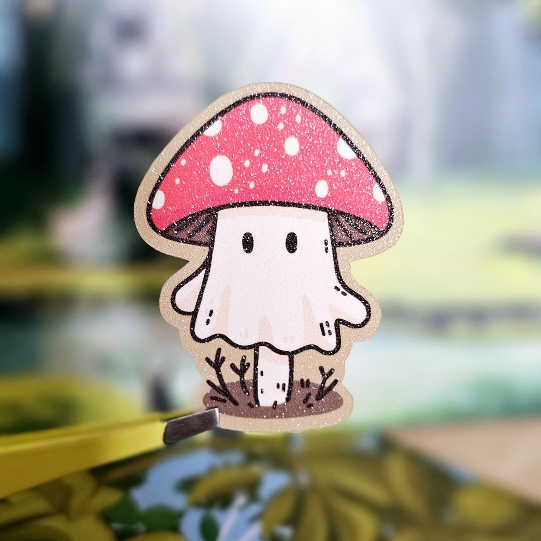 Toadghoul the Toadstool Mushroom Matte Sparkle Sticker - Cottagecore ...
