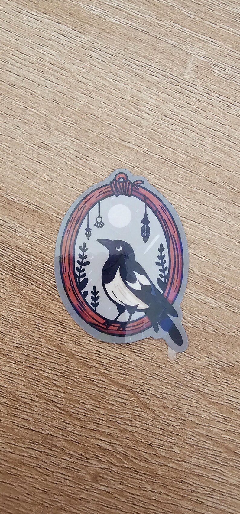 Magpie Holographic Sparkle Sticker - Cottagecore Sticker - Forestcore ...