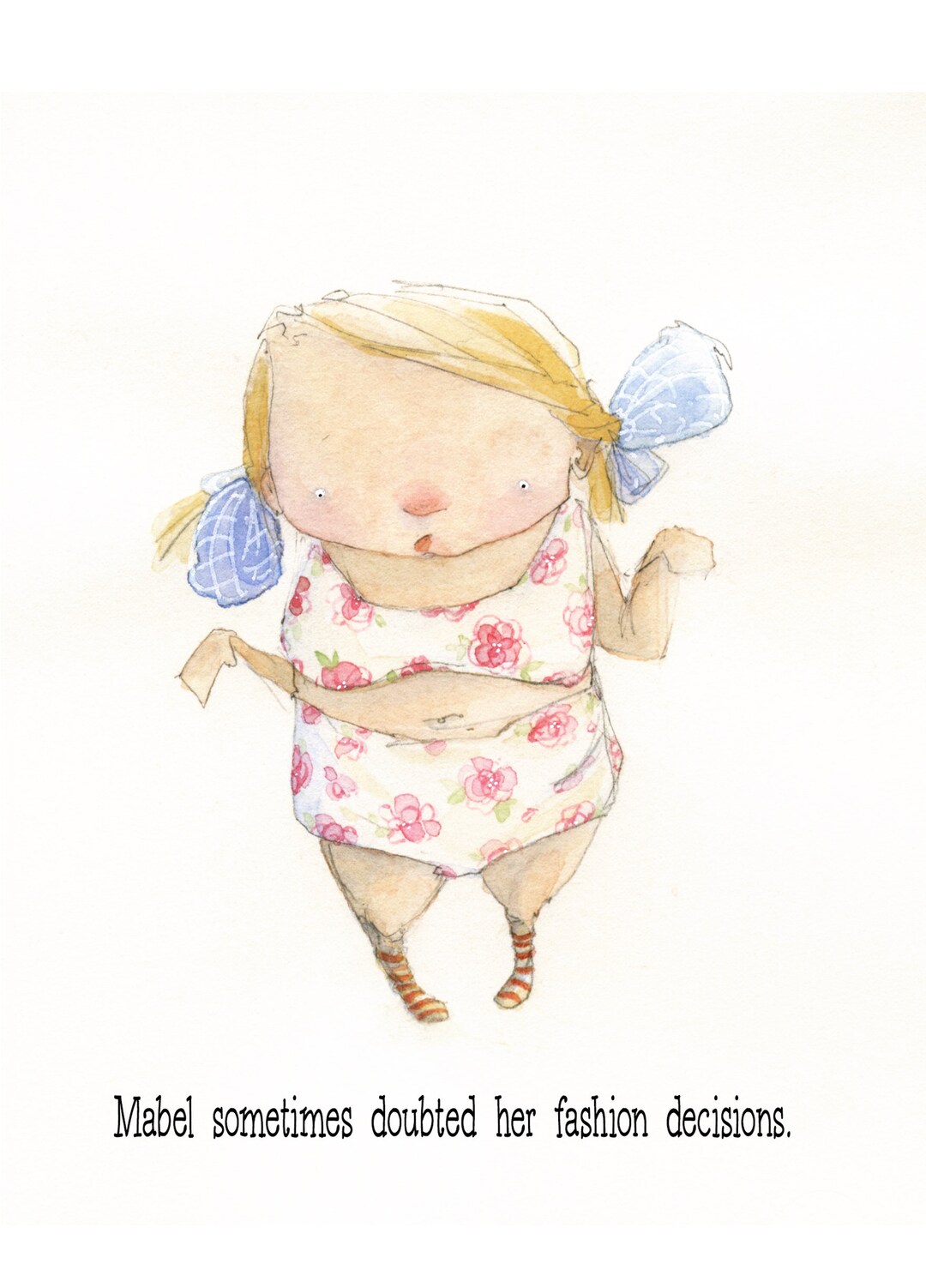 Mabel Artists Print Mabel Who Watercolor by Phoebe Lane - Etsy