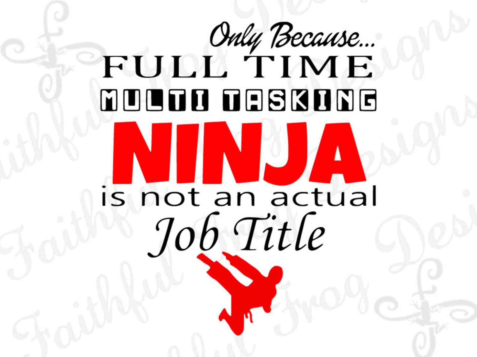 SVG Design Multitasking Ninja Instant Download 6 file types | Etsy