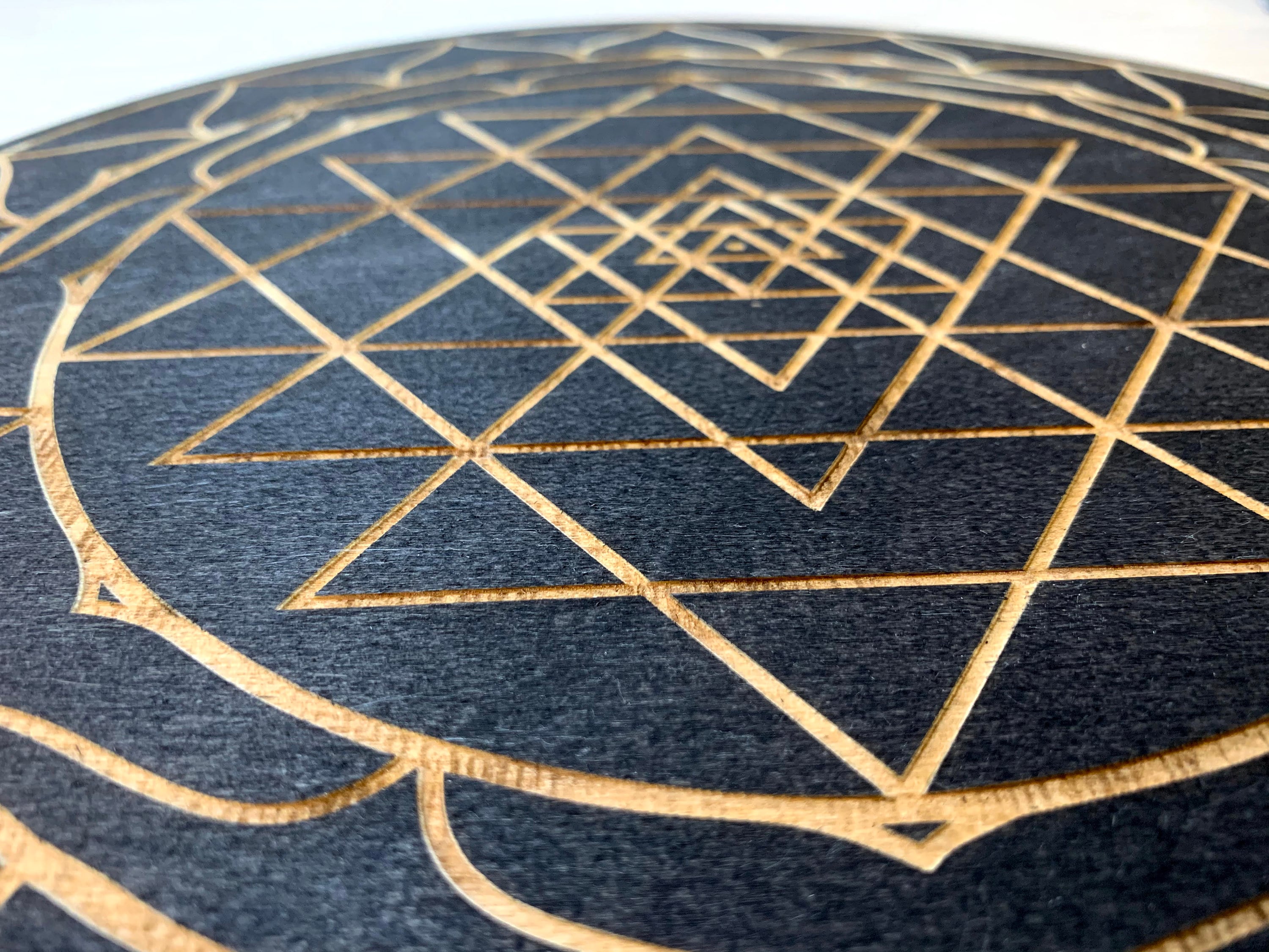 Sri Yantra Crystal Grid Board Black Stained Poplar or English | Etsy