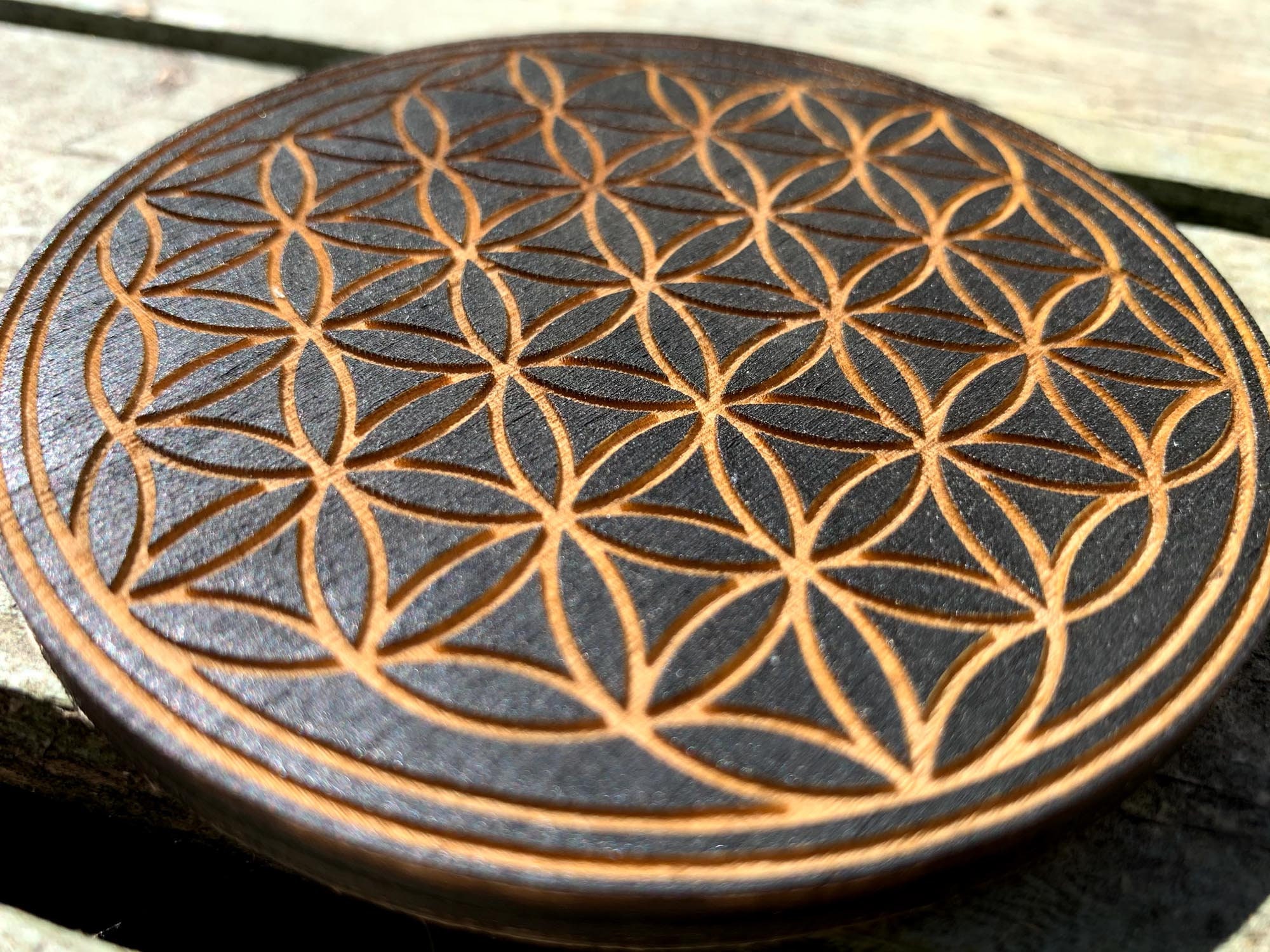 Small to Medium Black Crystal Grid Board Flower of Life Sacred | Etsy UK