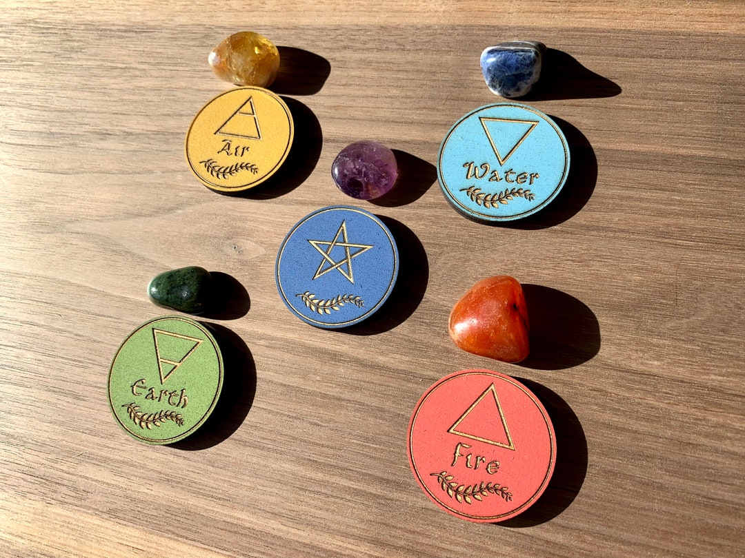 Alchemical Element Discs | Elements Symbols | Alchemy | Altar Tiles ...