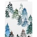 Evergreen Forest Folded Cards | Blank Winter Holiday Greeting Cards | 3 ...