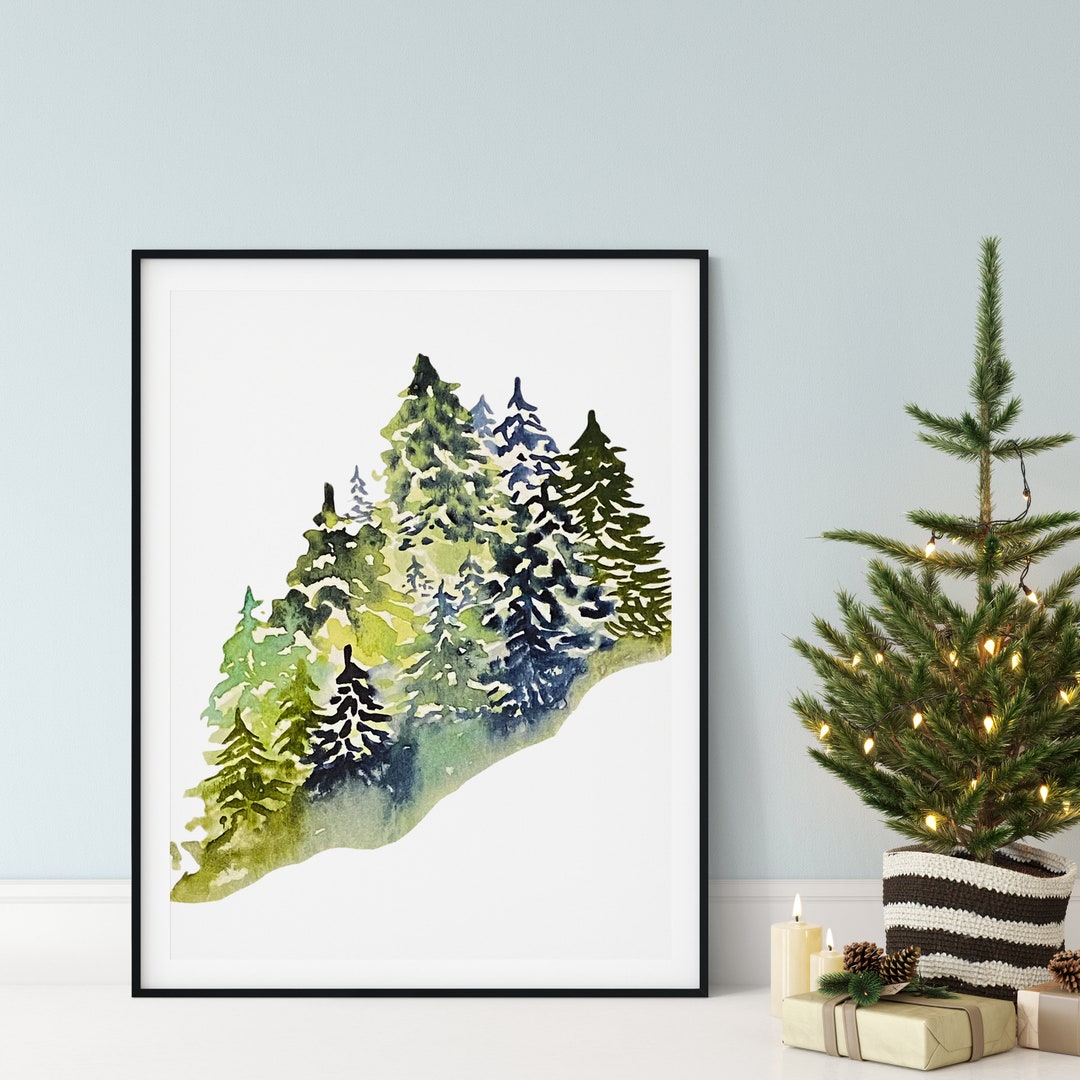 Alpine Slopes Textured Fine Art Prints | Watercolor Paper Posters ...