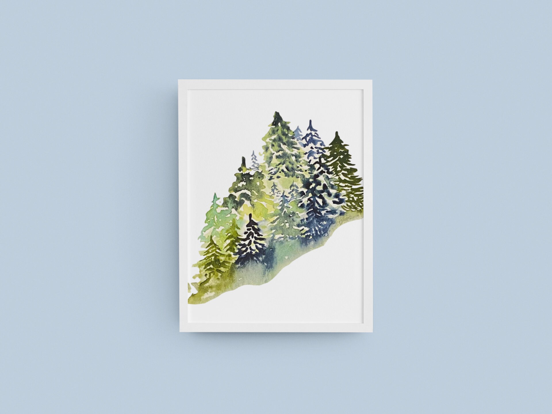 Alpine Slopes Textured Fine Art Prints Watercolor Paper | Etsy