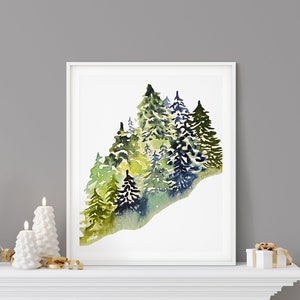 Alpine Slopes Textured Fine Art Prints | Watercolor Paper Posters ...