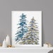 Modern Evergreens Fine Art Poster Prints | Winter Scene in 6 Sizes From ...