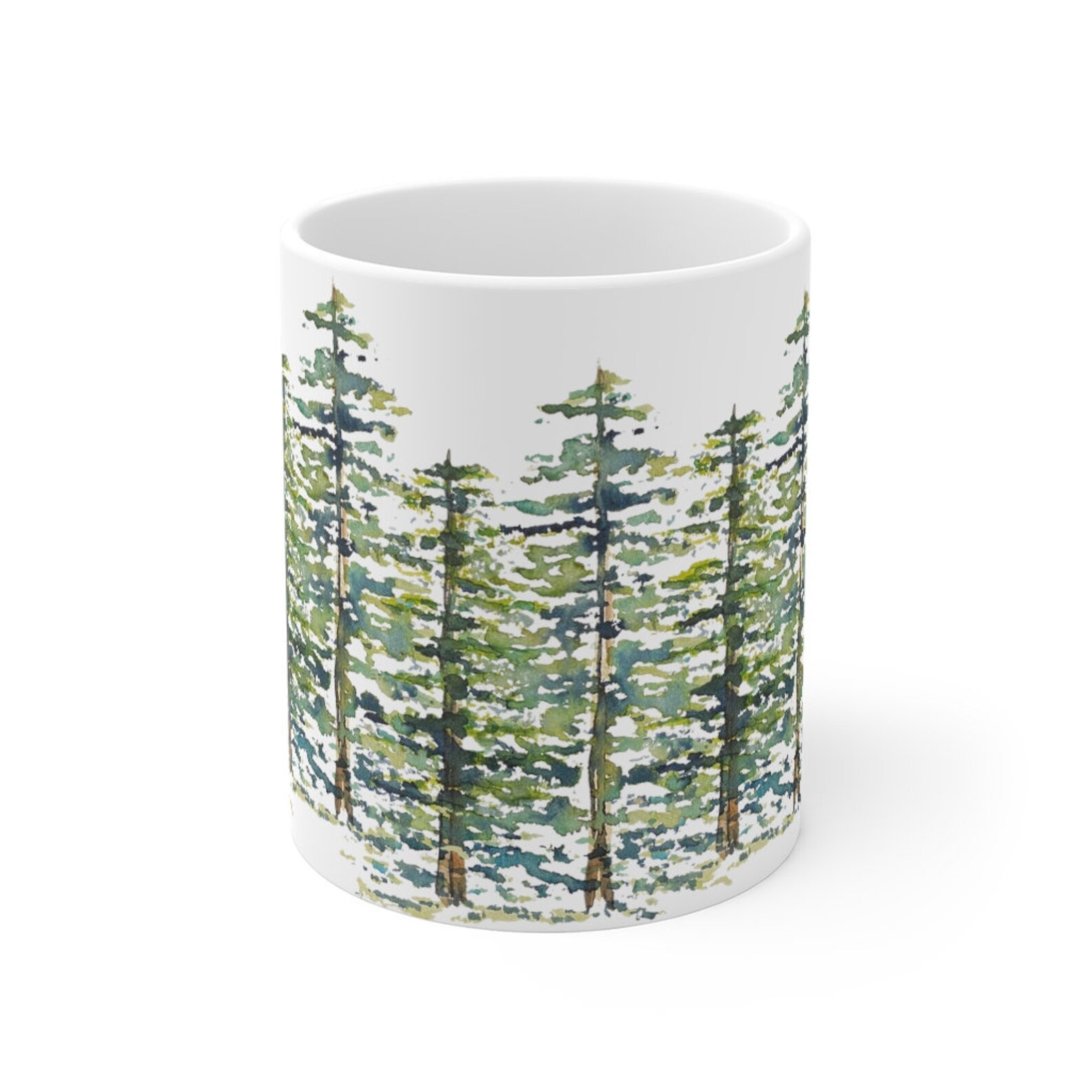 Pine Tree Forest Mug 11oz for Coffee Tea or Hot Chocolate | Etsy