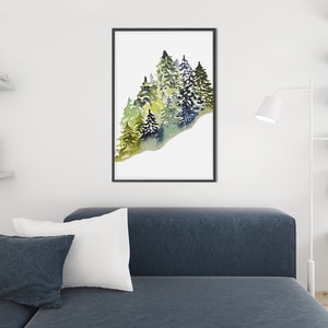 Alpine Slopes Textured Fine Art Prints Watercolor Paper | Etsy