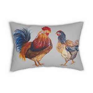 The Beautiful Chickens Are Smug Farm Chickens | Spun Polyester Lumbar ...