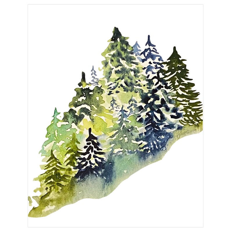 Alpine Slopes Textured Fine Art Prints | Watercolor Paper Posters ...