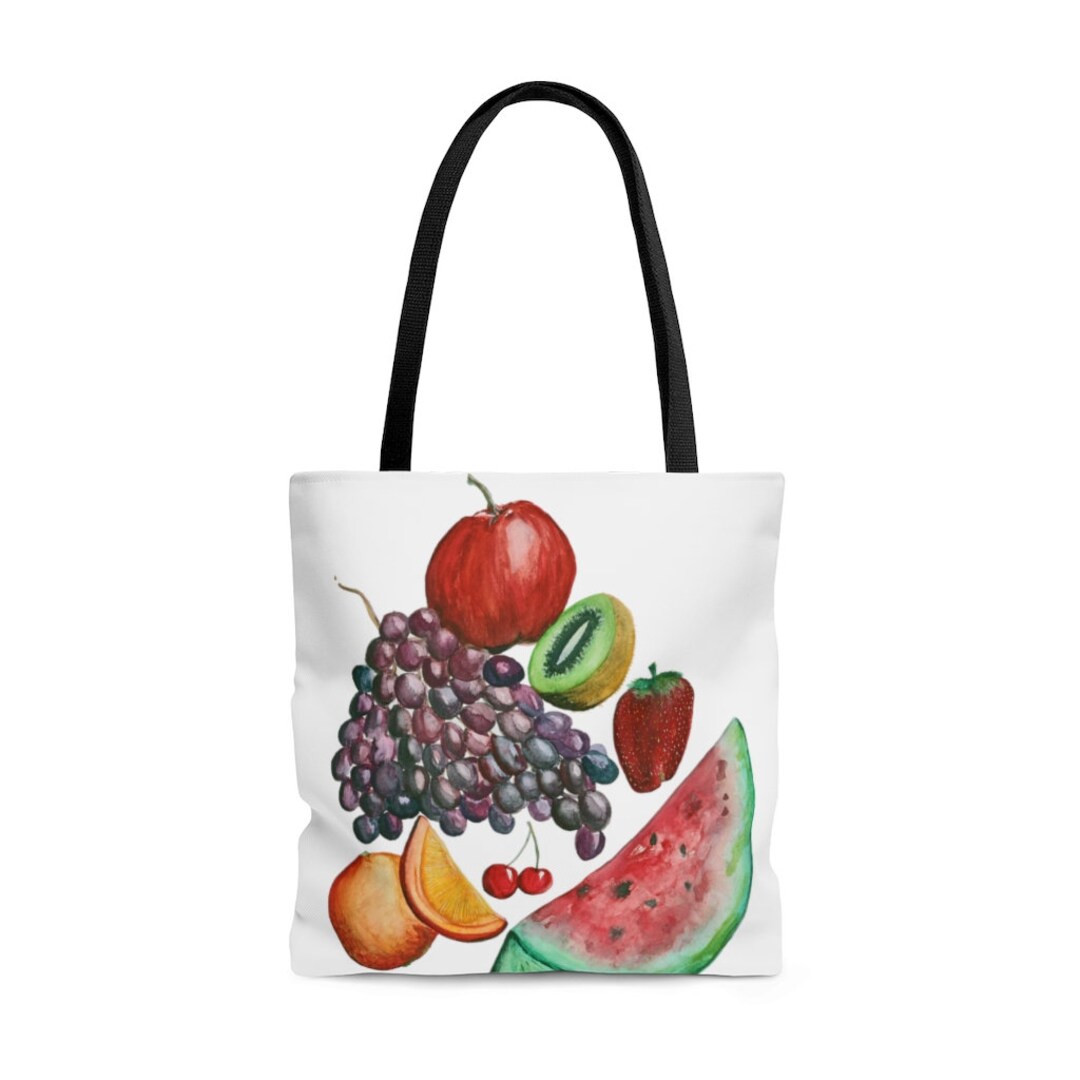 Fruit Tower Tote Bag, Three Sizes, Reusable Shopping Bags, Grocery ...