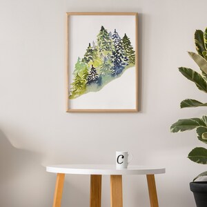 Alpine Slopes Textured Fine Art Prints | Watercolor Paper Posters ...