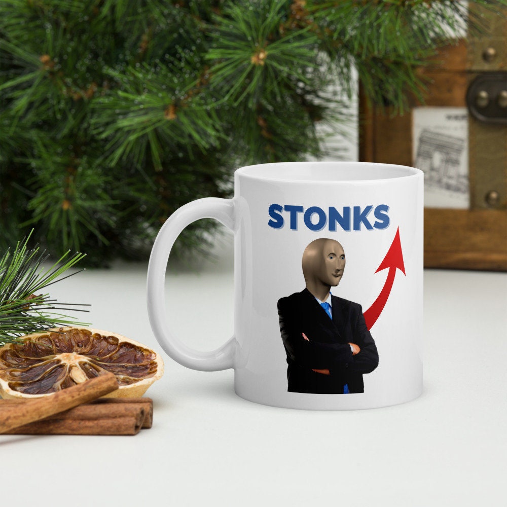 Stonks Meme Mug Funny Businessman Meme Gift Office Gifts | Etsy