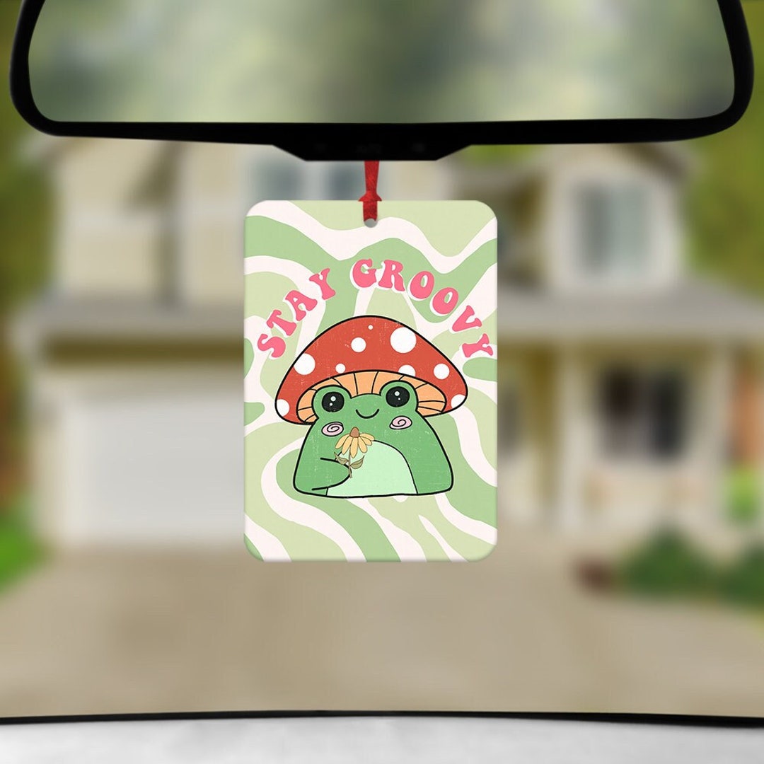 Stay Groovy Frog Car Air Freshener, Funny Car Air Freshener, Car ...