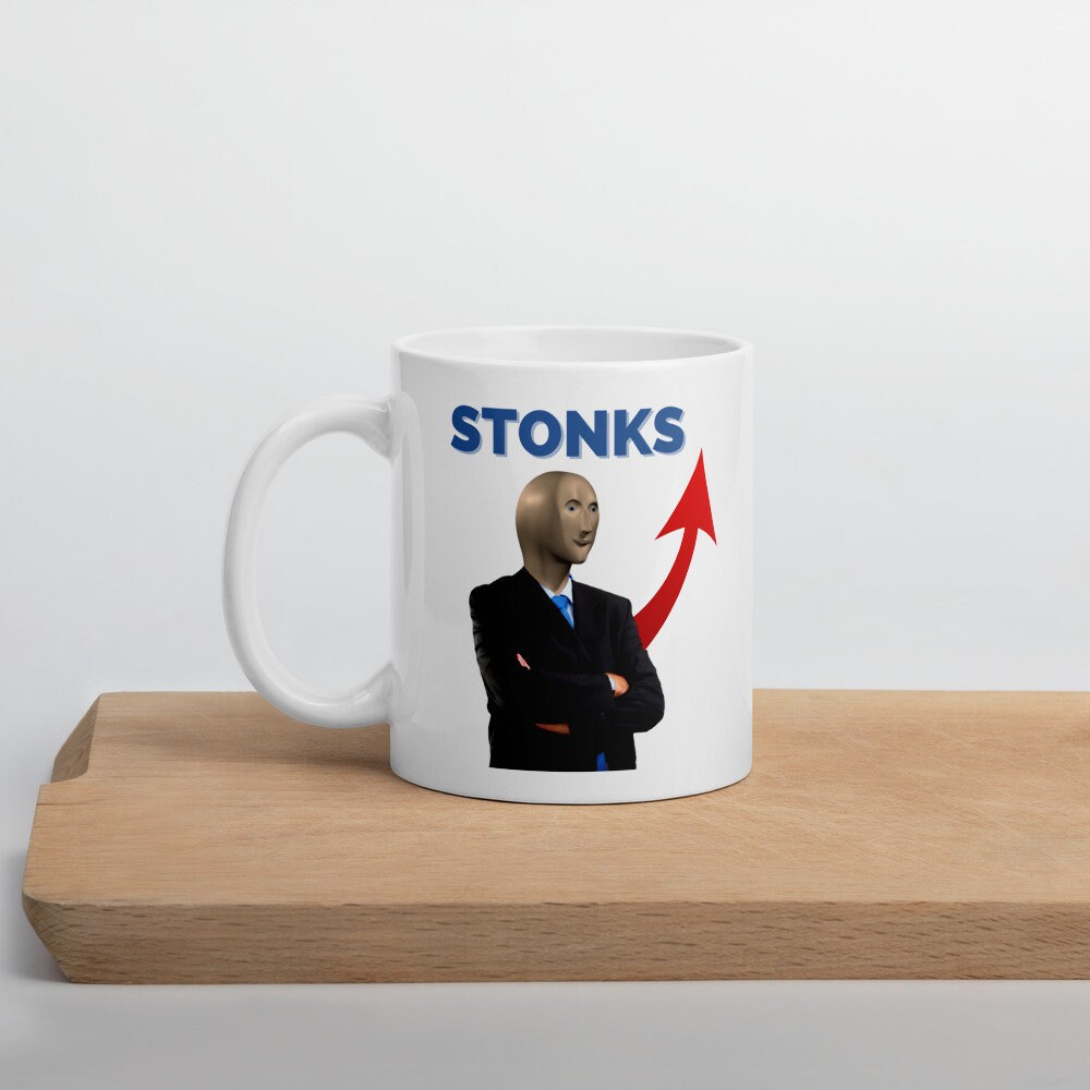 Stonks Meme Mug Funny Businessman Meme Gift Office Gifts | Etsy UK