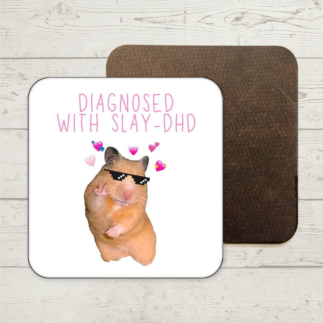 Funny Hamster Meme Coaster, Funny Meme Gift, Funny Hamster Gifts, Funny ...