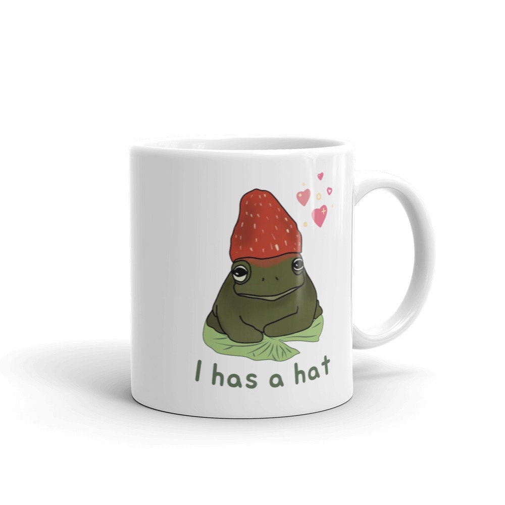 Funny Frog Hat Meme Mug Frog Meme Gift Funny Mug Cute Frog - Etsy UK