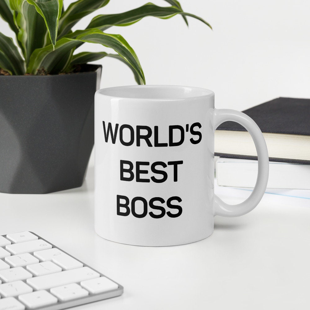World's Best Boss Mug - Funny Coffee Mug - Printed Both Sides - Michael ...