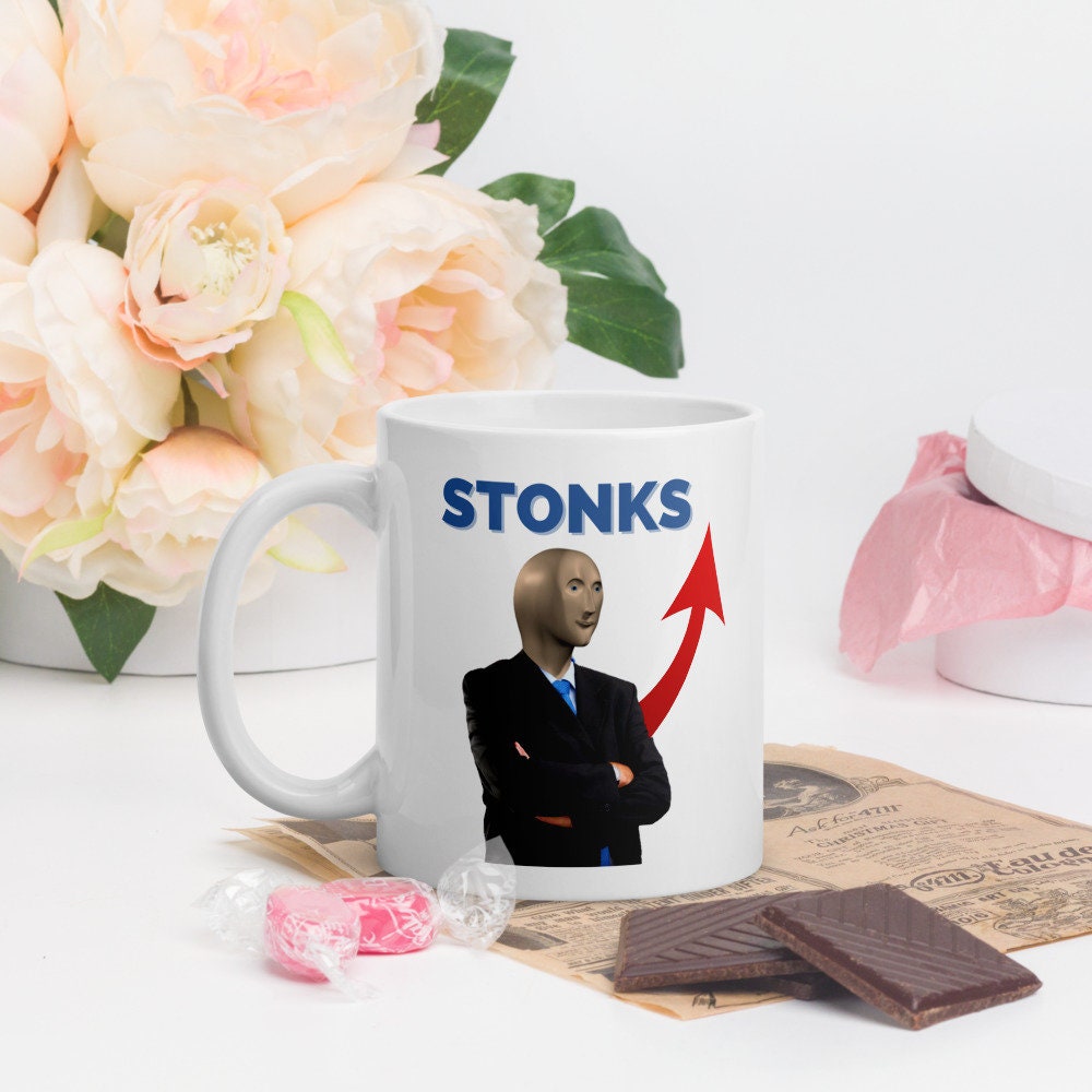 Stonks Meme Mug Funny Businessman Meme Gift Office Gifts | Etsy UK