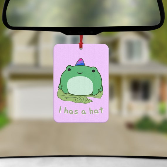 Frog meme Car Air Freshener Frog I has a hat meme Funny Car - Etsy España