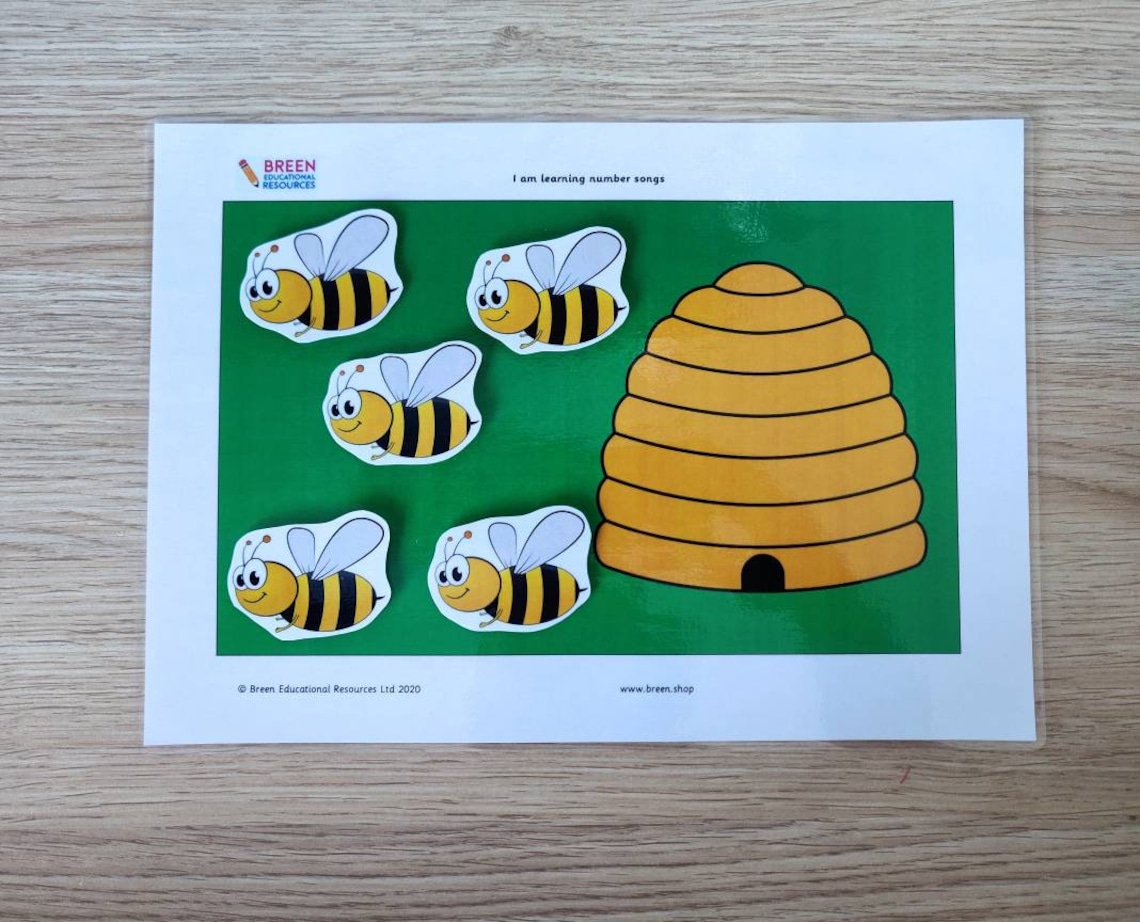 Hand Made Number Nursery Rhymes With Props, 5 Currant Buns. School ...