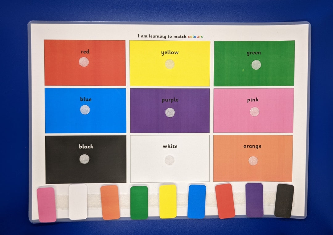 I Am Learning to Match Colours, Colour Recognition, Colour Naming ...