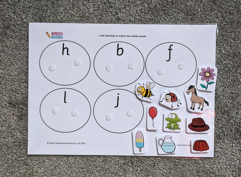 Find and Match the Initial Sound, Phonics, Initial Letter, Phase 2 ...