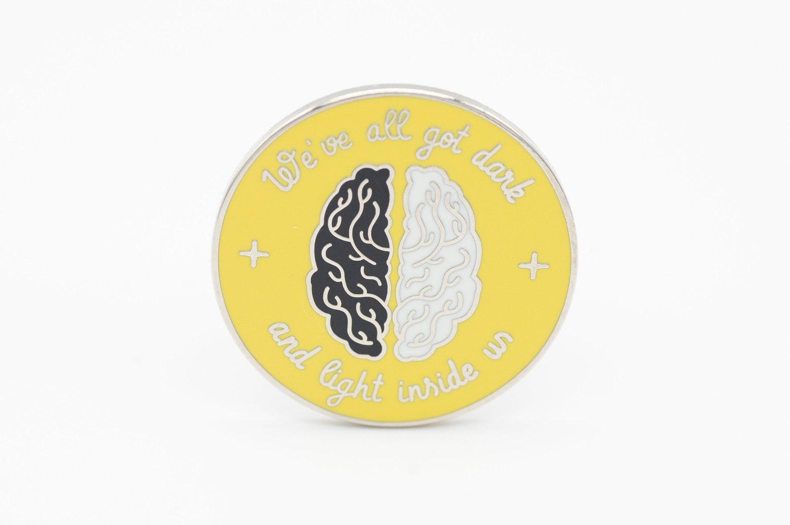 Half Brain Enamel Pin - Etsy