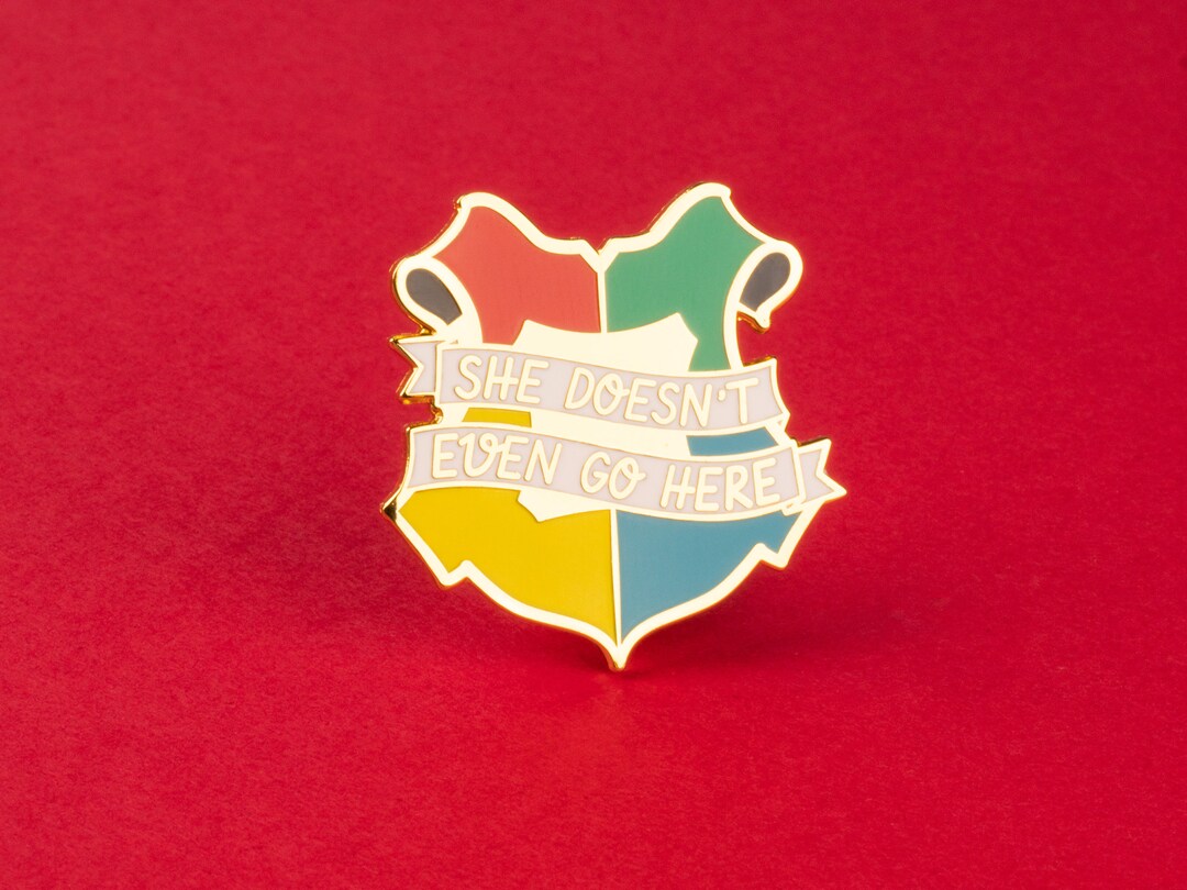 School Crest Enamel Pin - Etsy