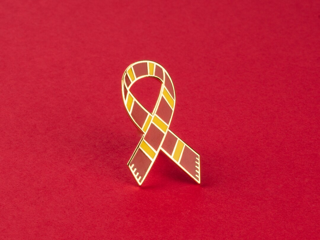 Red Cancer Ribbon Enamel Pin - Etsy