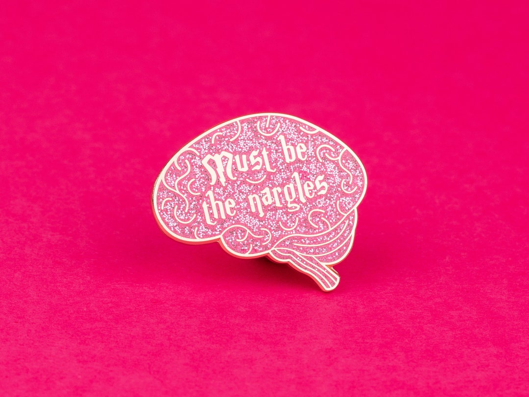 Anxiety Pink Brain Enamel Pin - Etsy