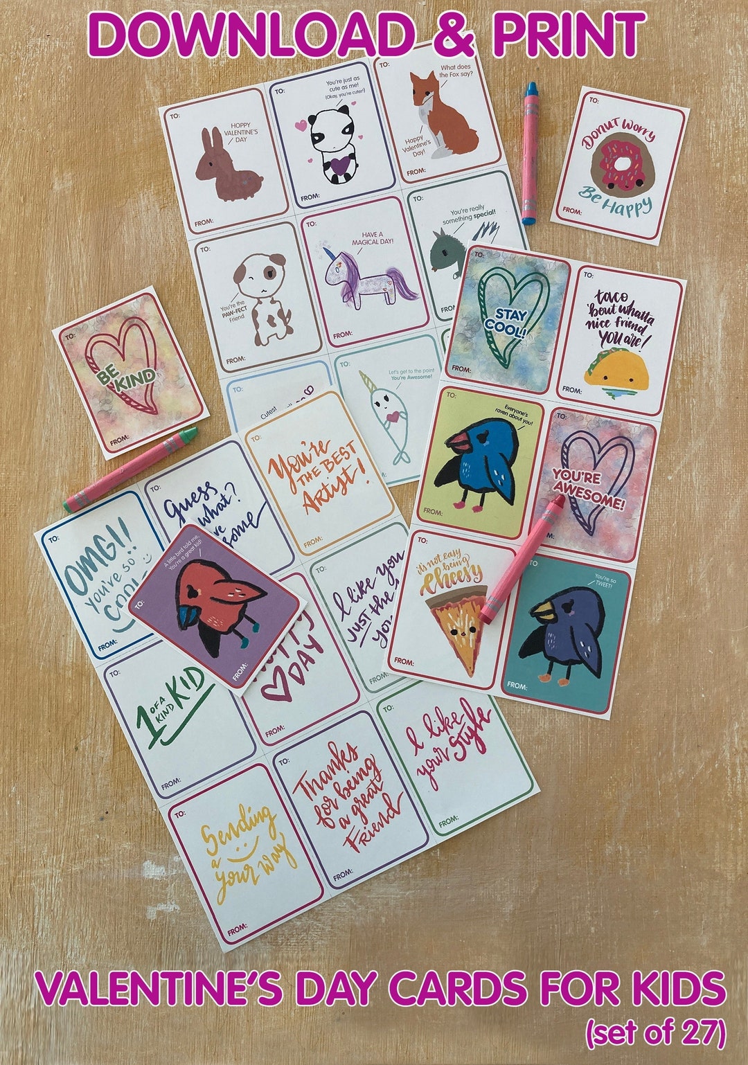 Valentine Cards for Friends, Printable Valentines for Classroom ...