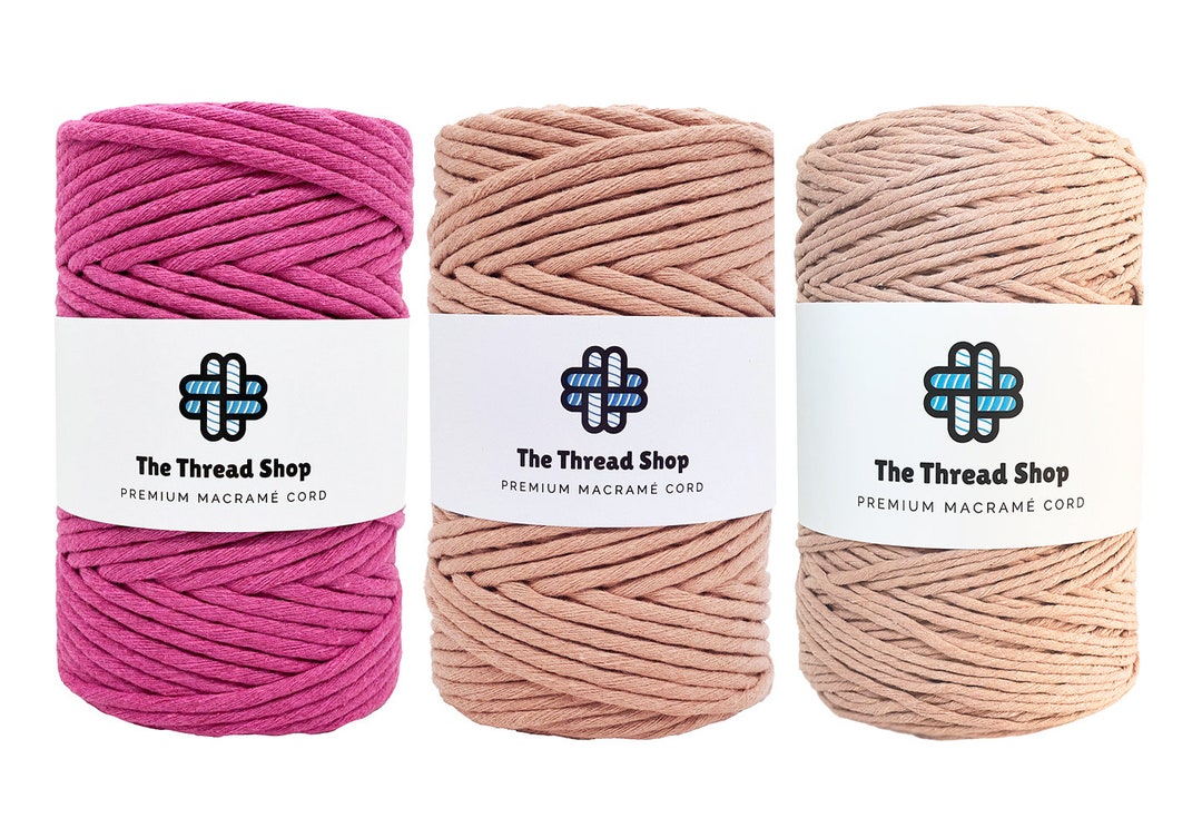 4mm Macrame Cord, Single Strand - 20m, 50m, 100m, 300m - Recycled ...