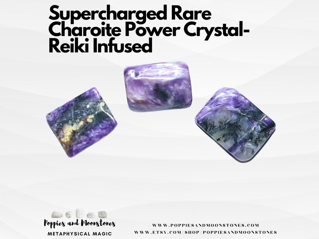 Supercharged Rare Charoite Power Crystal Reiki Infused - Etsy