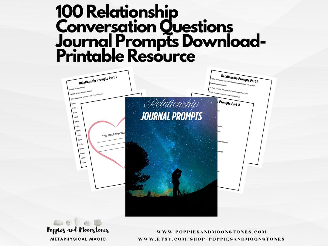 100 Relationship Conversation Starters Journal Prompts Download ...