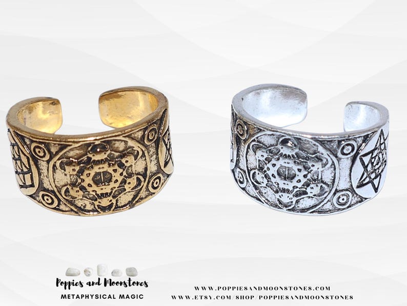 Metatrons Cube Sacred Geometry Power Ring Reiki Infused and ...