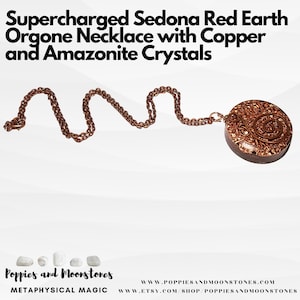 Supercharged Sedona Red Earth Orgone Necklace With Copper and Amazonite ...