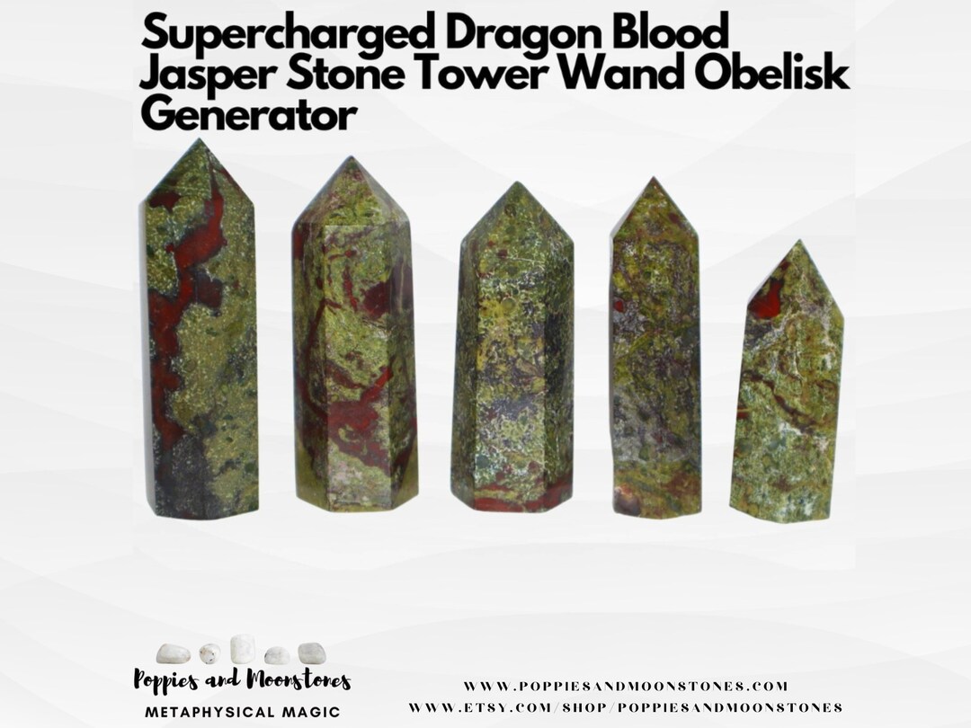 Supercharged Dragon Blood Jasper Stone Tower Wand Obelisk - Etsy