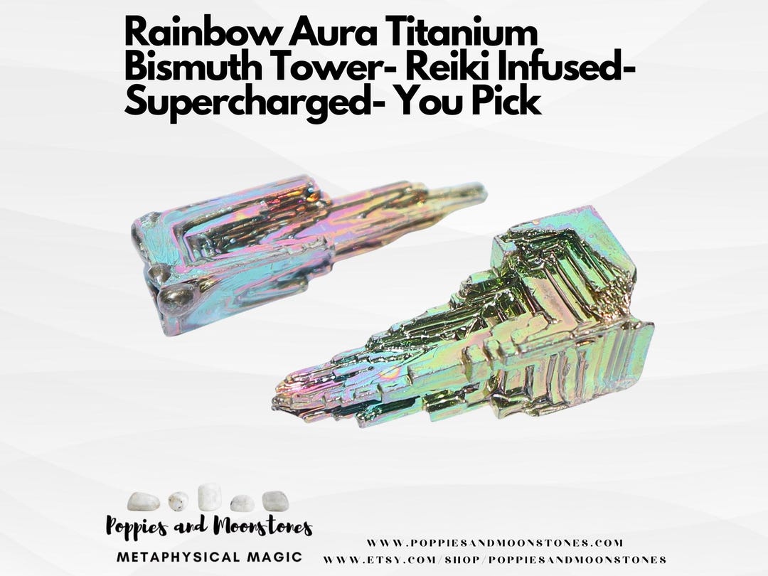 Rainbow Aura Titanium Bismuth Tower- Reiki Infused- Supercharged- You ...