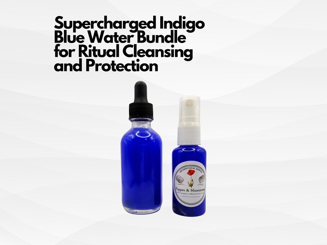 Supercharged Indigo Blue Water Bundle for Ritual Cleansing and ...