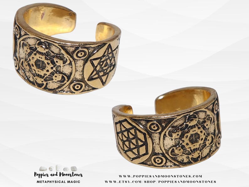 Metatrons Cube Sacred Geometry Power Ring Reiki Infused and ...