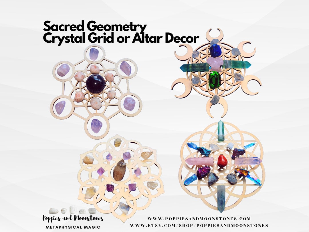 Sacred Geometry Crystal Grid or Altar Decor - Etsy